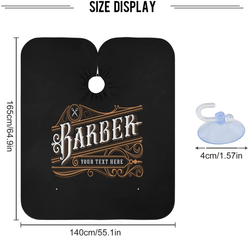 Custom Vintage Logo Barber Cape, Barber Lettering Personalized ...