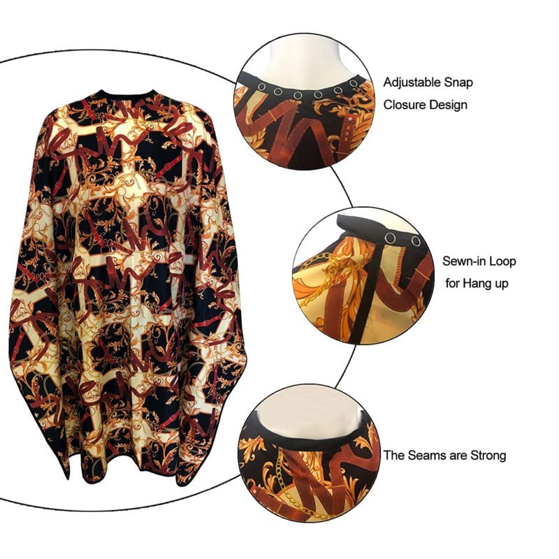 Barber Cape For Men Hair Cutting Salon Cape With Snap Closures