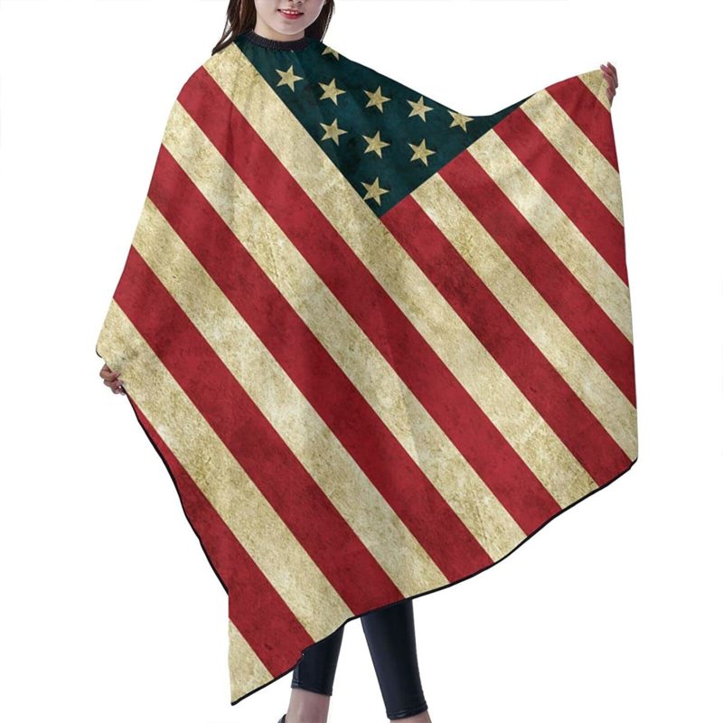 Thin Blue Line Distressed Flag Hair Cutting Barber Cape