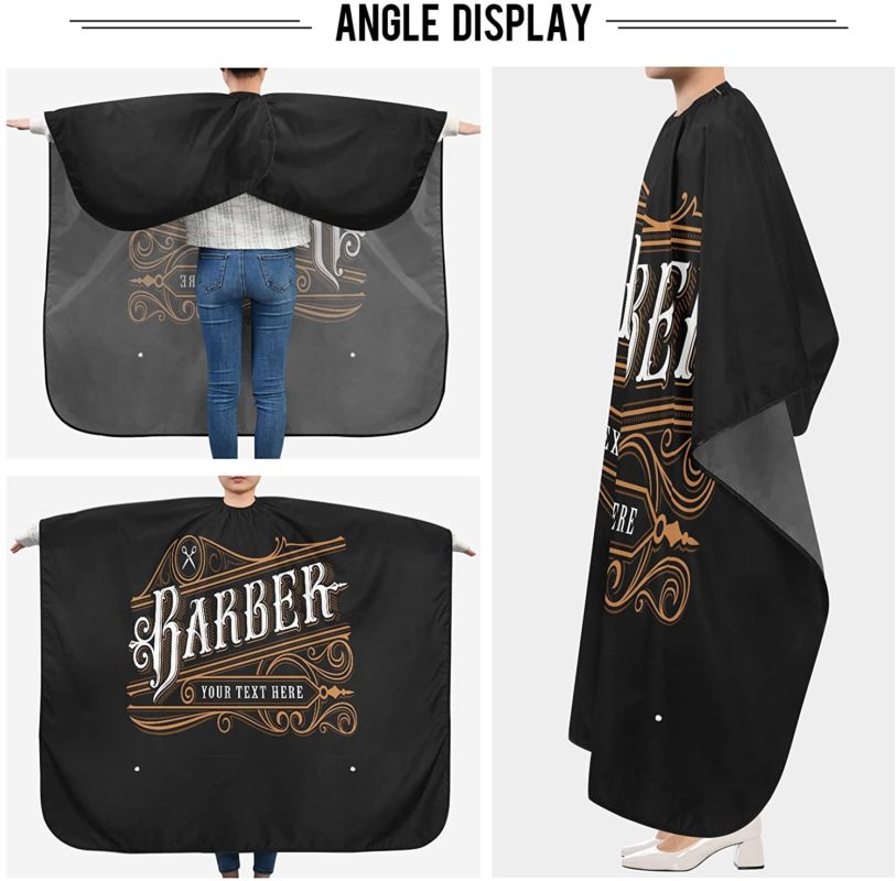 Custom Vintage Logo Barber Cape, Barber Lettering Personalized ...